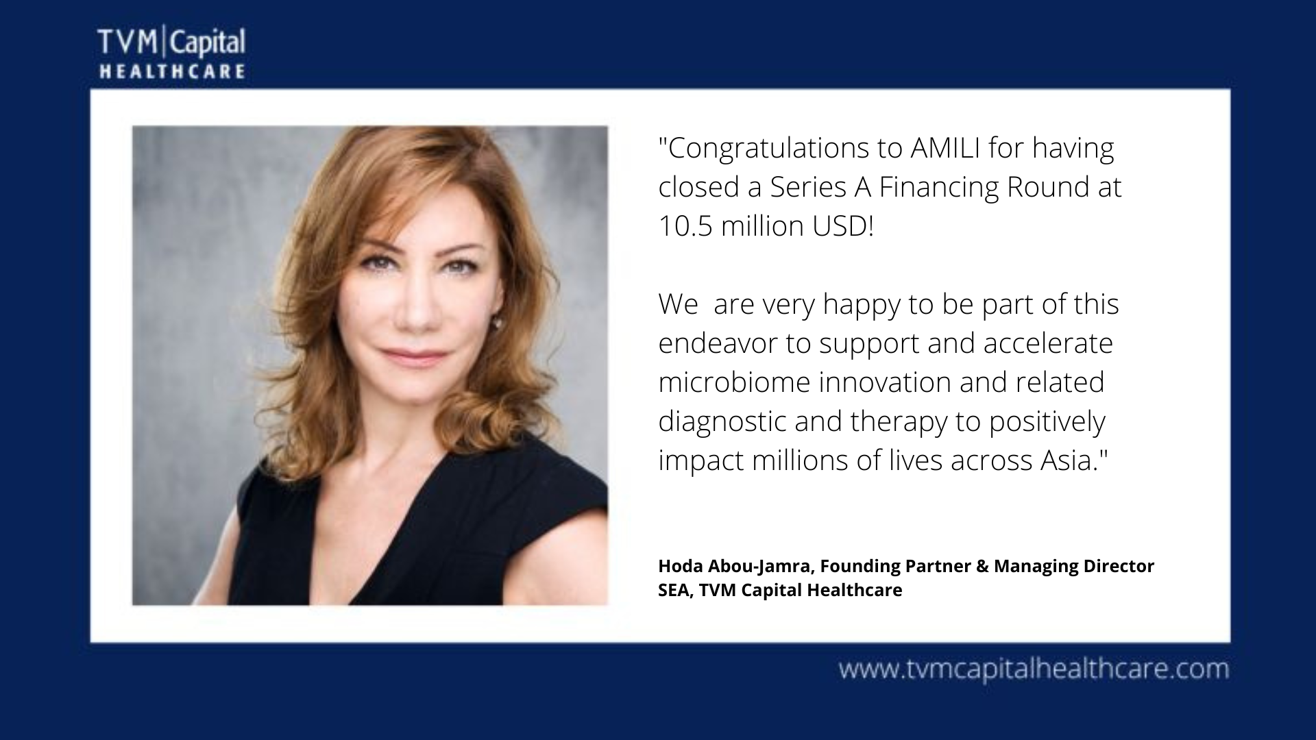 TVM Capital Healthcare joins US$10.5 million Series A round of AMILI ...